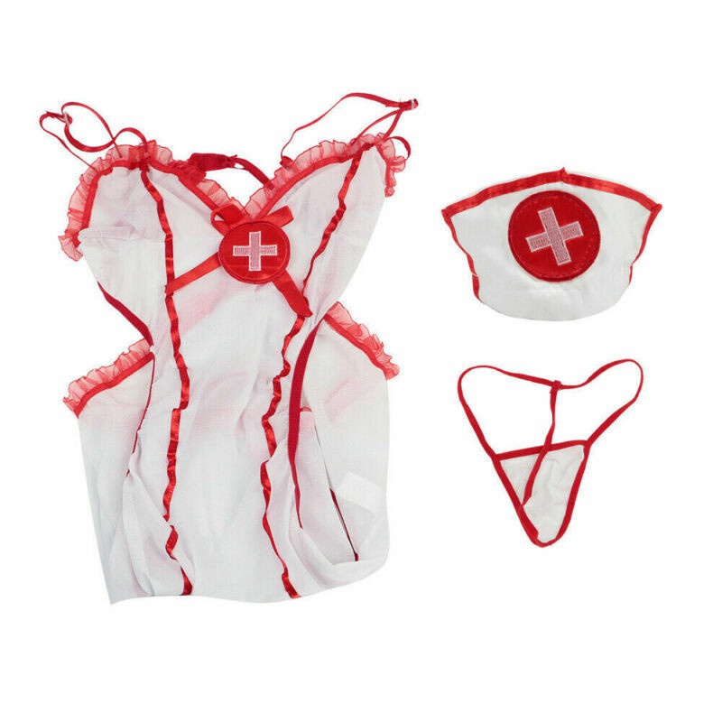 Nurse Cosplay Sexy Women Fancy Dress Costume Uniform Party Lingerie
